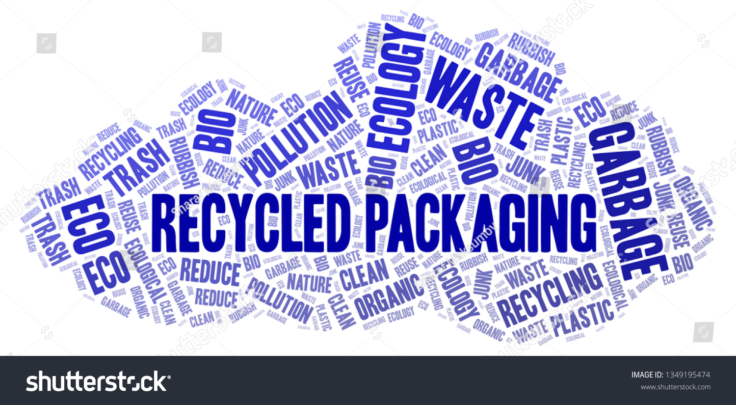 Recycled Packaging Word Cloud Stock Vector (Royalty Free) 1349195474