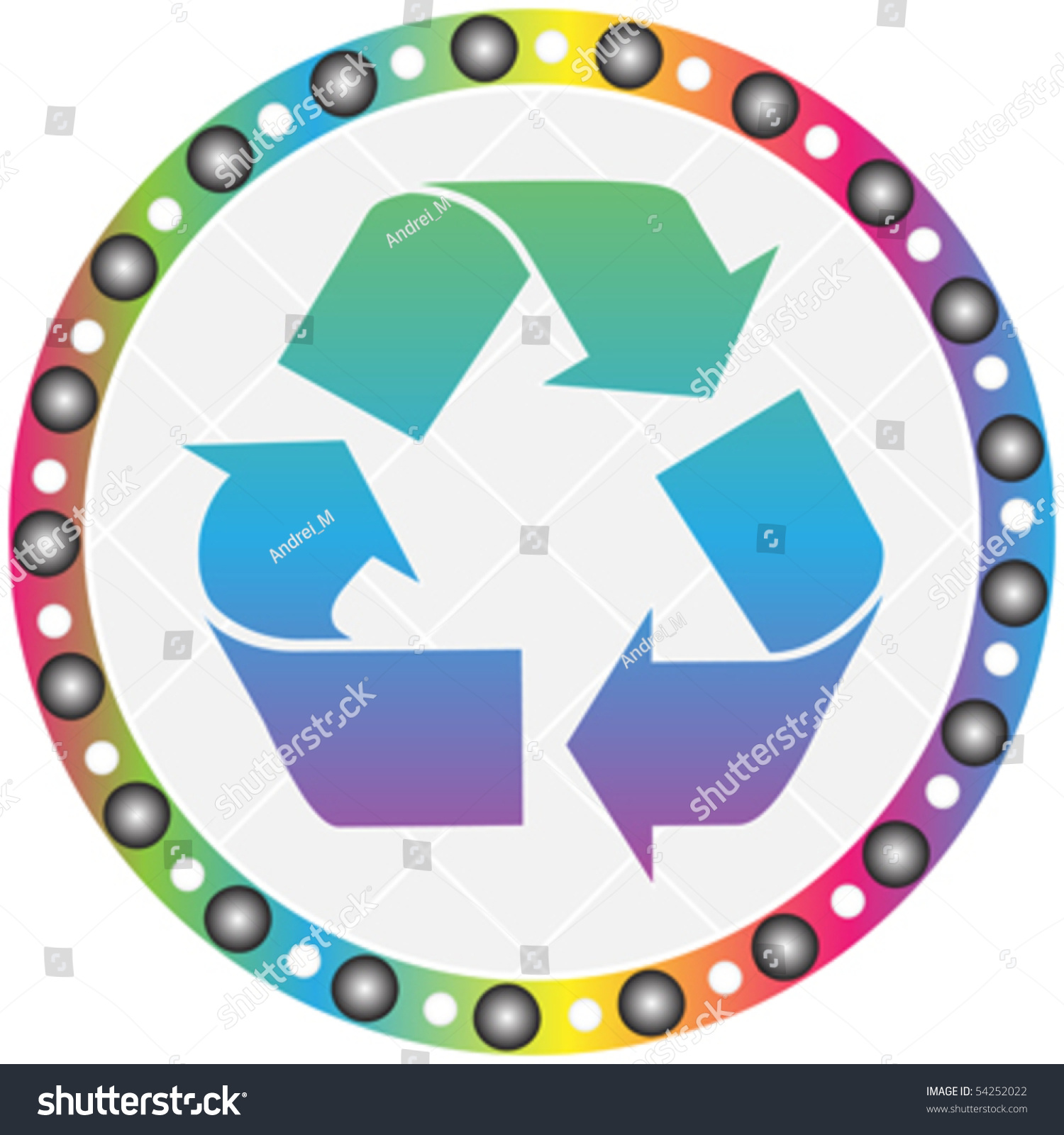 Recycling Button Stock Vector (Royalty Free) 54252022 | Shutterstock