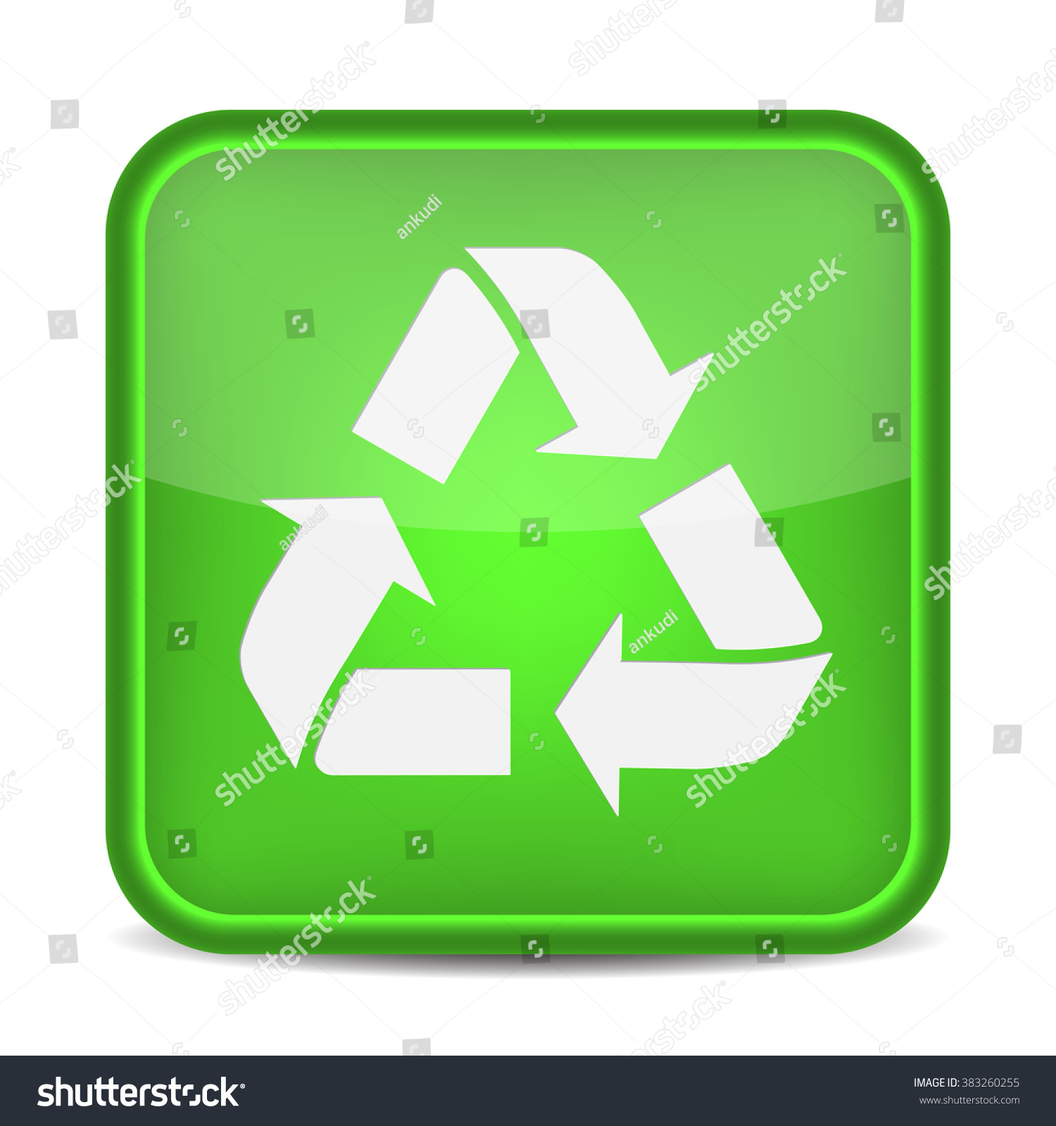 Recycling Button Recycle Sign Vector Icon Stock Vector (Royalty Free ...