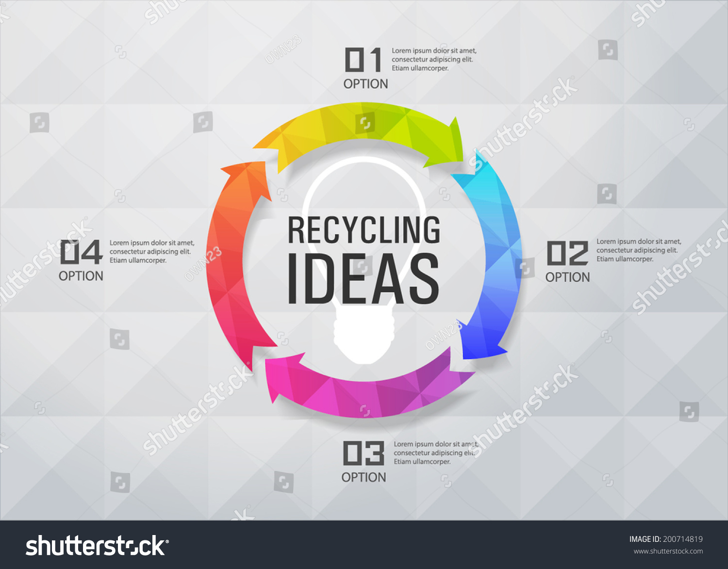 Recycling Ideas Template Vector Graphic Stock Vector (Royalty Free ...