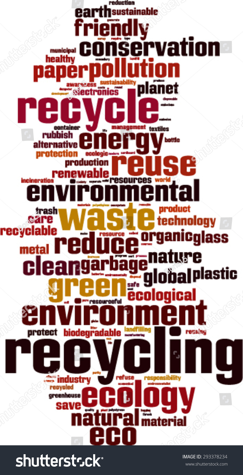 Recycling Word Cloud Concept Vector Illustration Stock Vector (Royalty ...