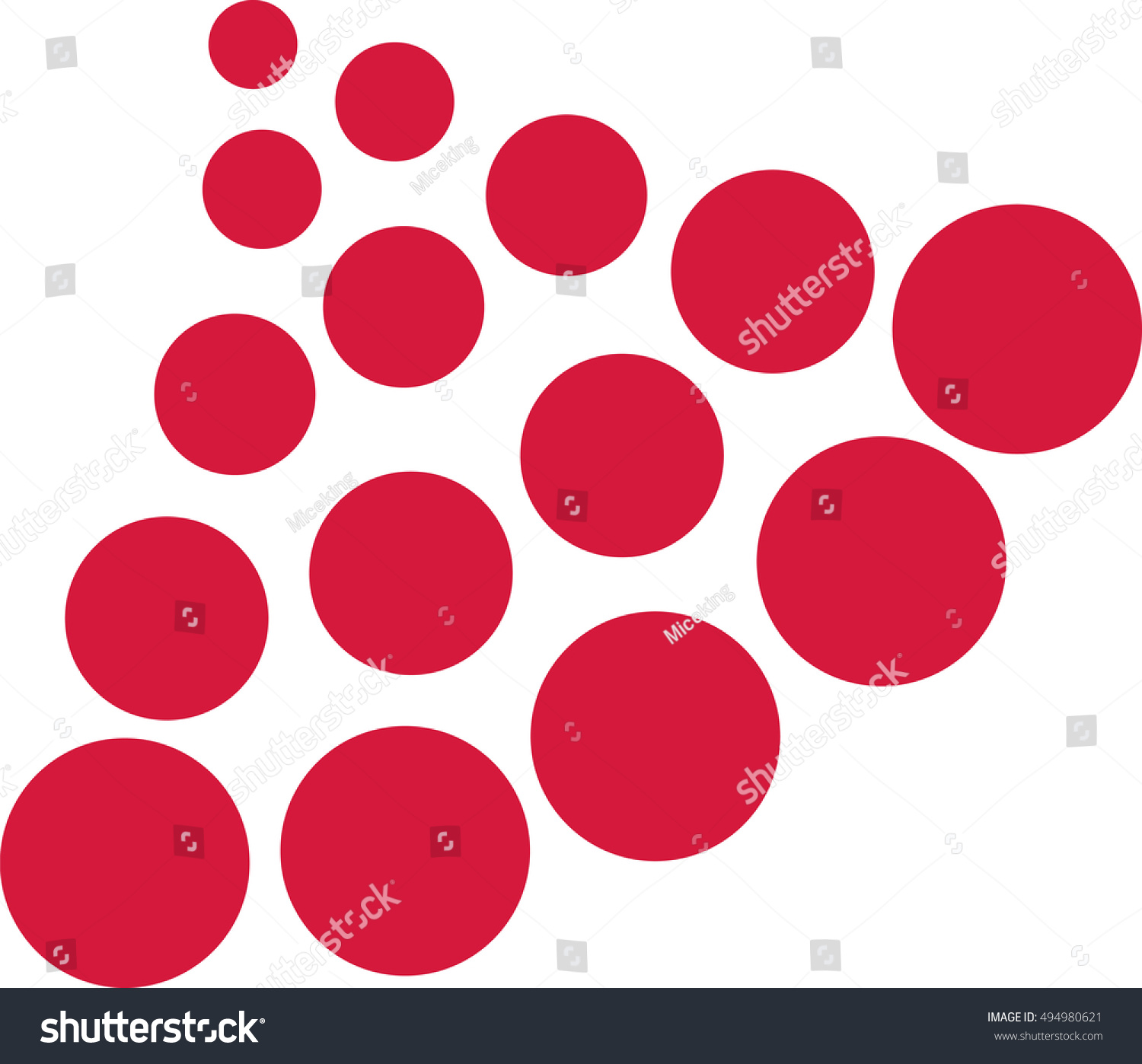 Red Abstract Dots Stock Vector (Royalty Free) 494980621