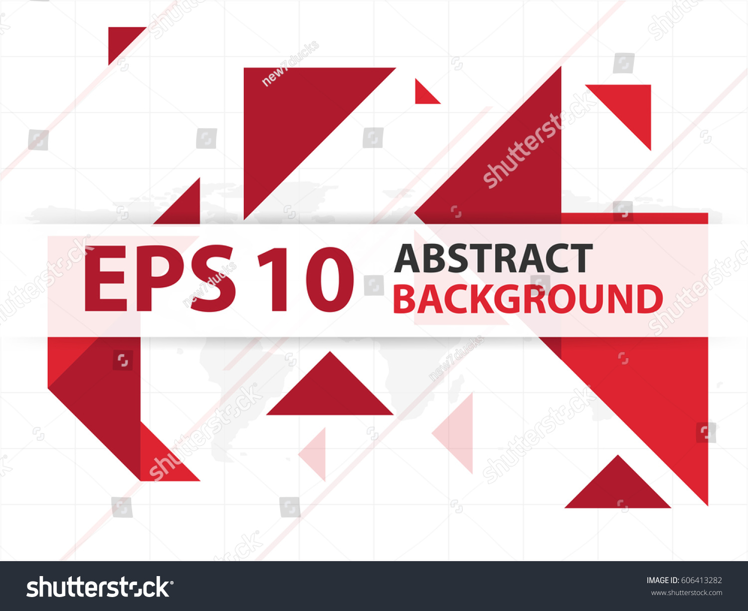 Red Abstract Triangle Background Material Design Stock Vector (Royalty ...