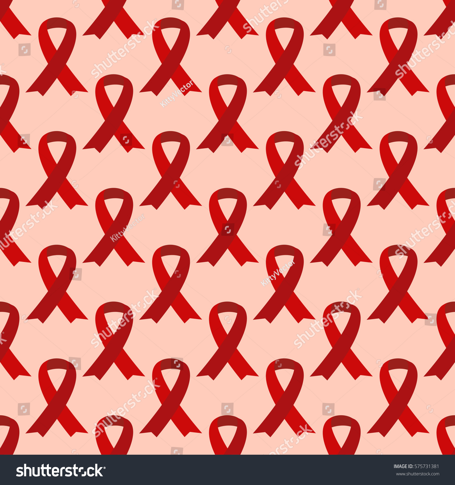 Red Aids Ribbon Seamless Pattern Vector Stock Vector (Royalty Free ...