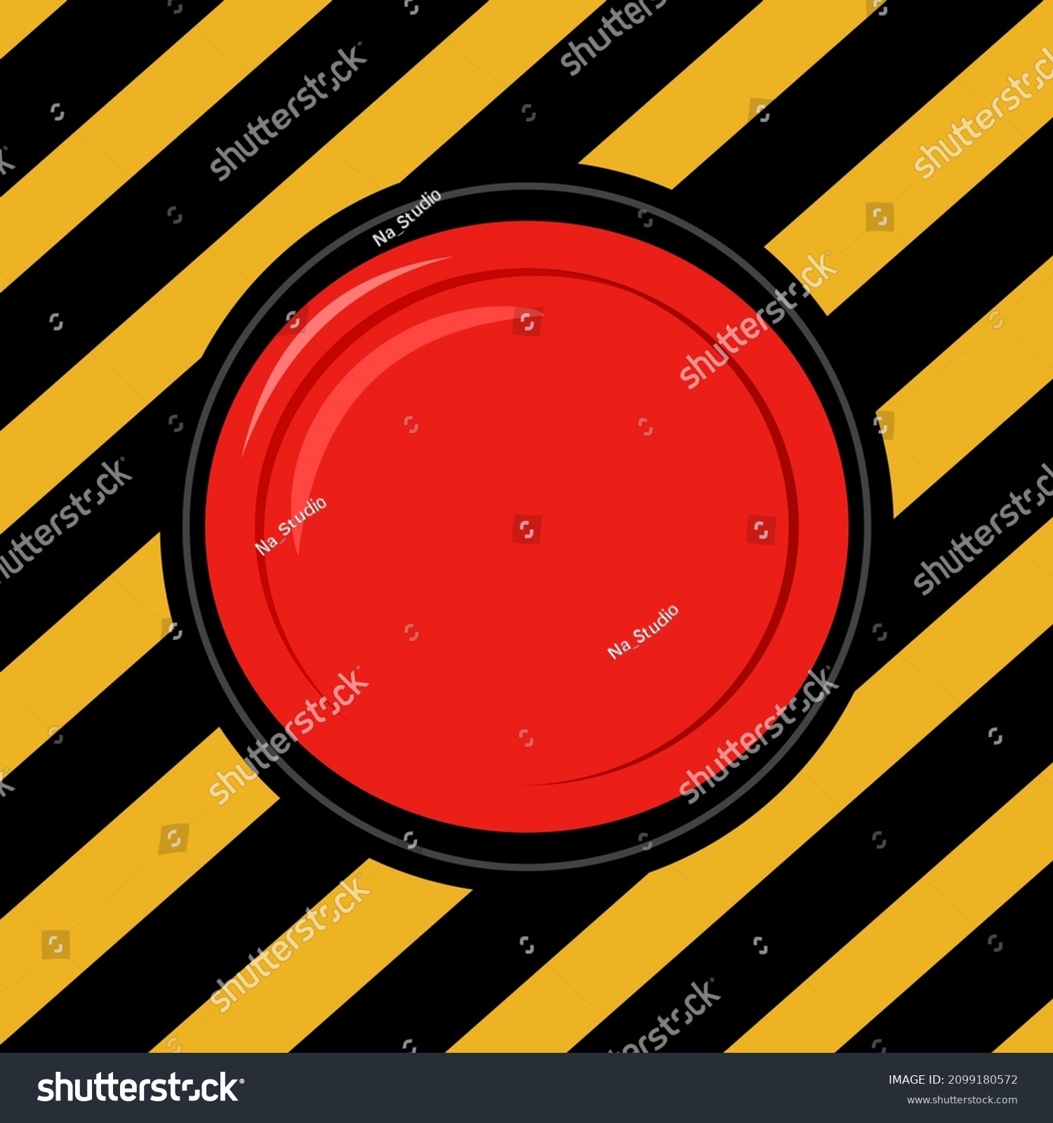 Red Alarm Button Emergency Stop Button Stock Vector (Royalty Free ...