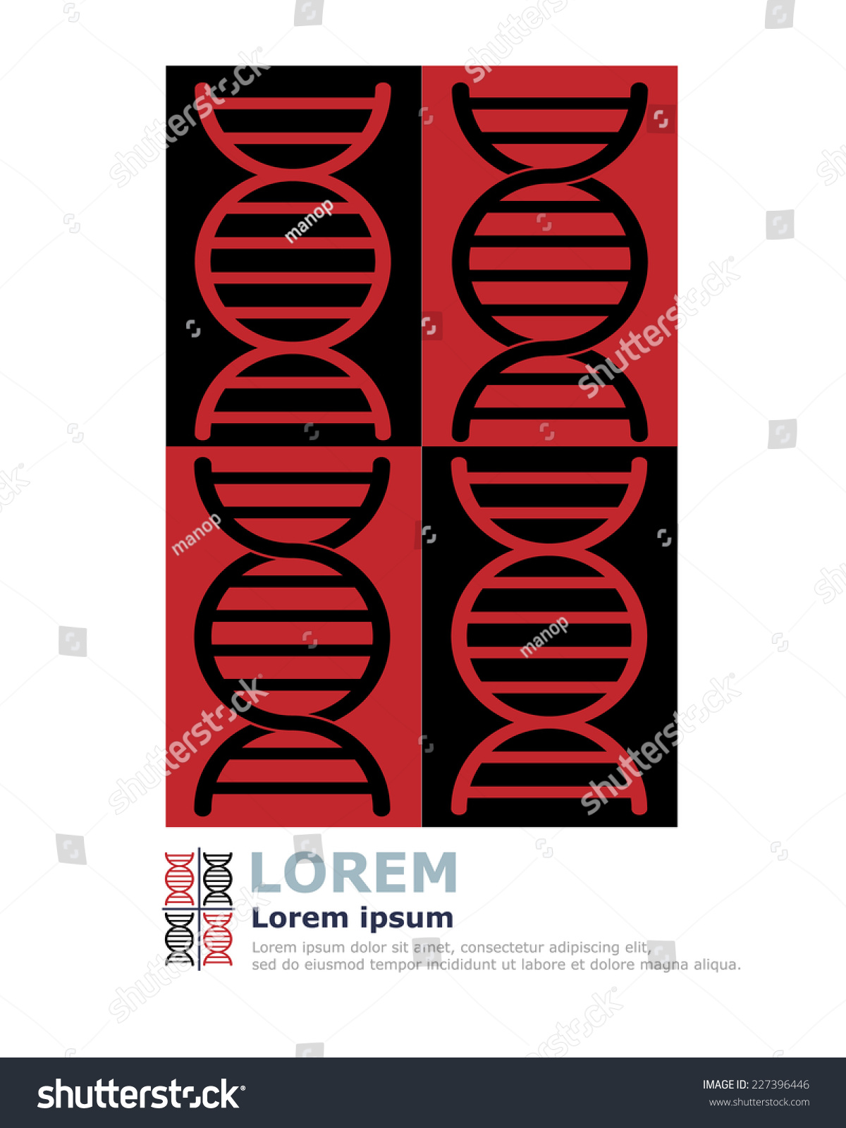 Red Black Dna Logo Vector Stock Vector (Royalty Free) 227396446 ...