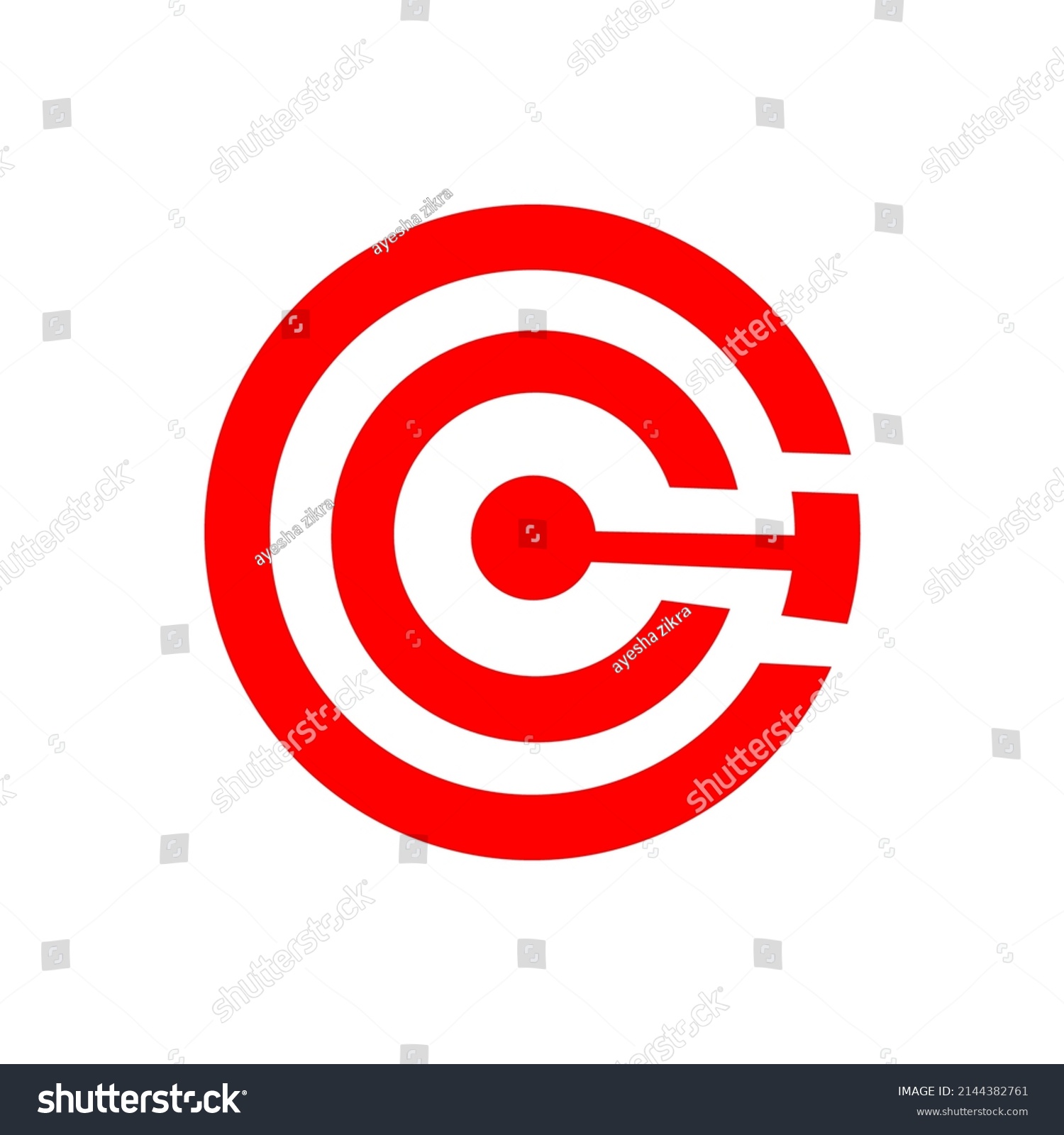 Red Simple Logo Circle Target Stock Vector (Royalty Free) 2144382761 ...