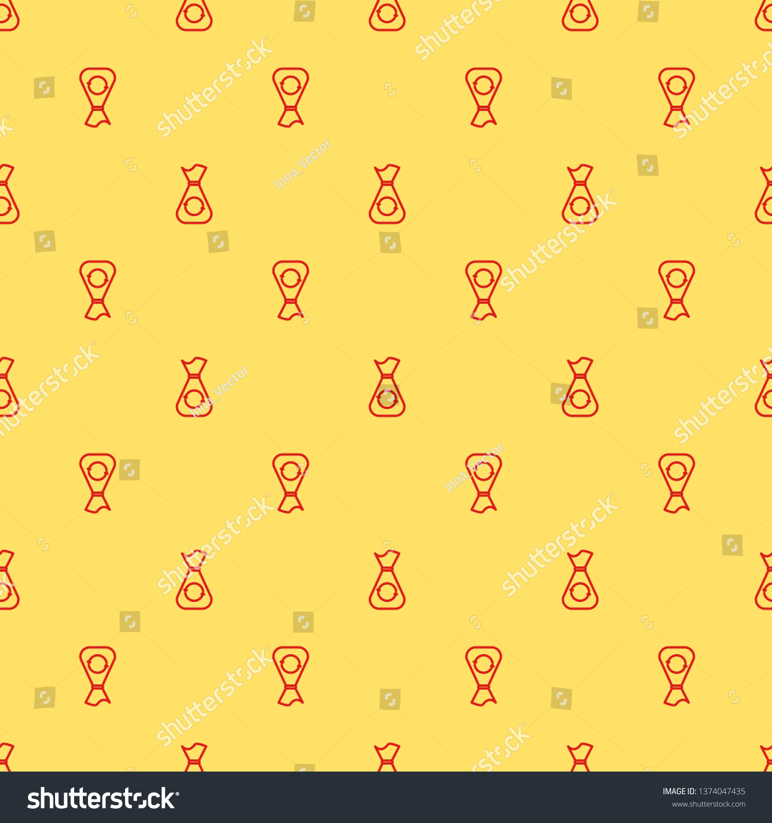 Red Yellow Seamless Pattern Package Vector Stock Vector (Royalty Free ...