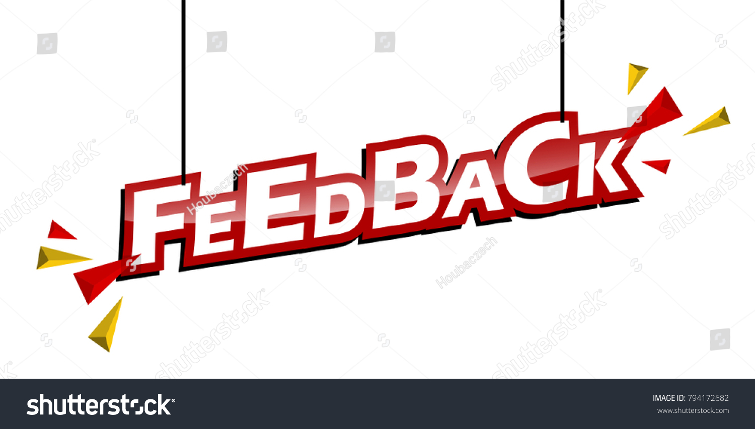 Red Yellow Tag Feedback Stock Vector (Royalty Free) 794172682 ...
