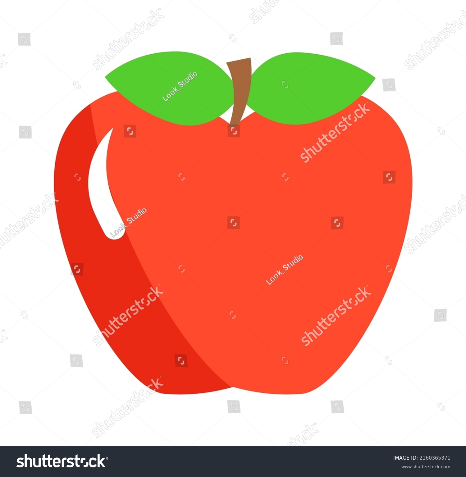 Red Apple Fruit Vector Illustration Stock Vector (Royalty Free ...