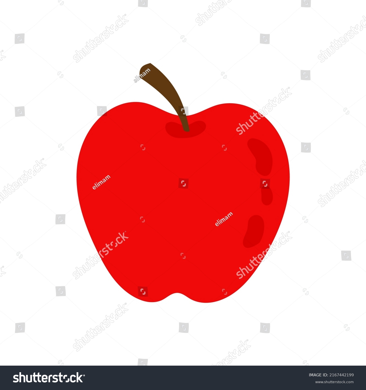 Red Apple Fruit Vector Illustration Stock Vector (Royalty Free ...