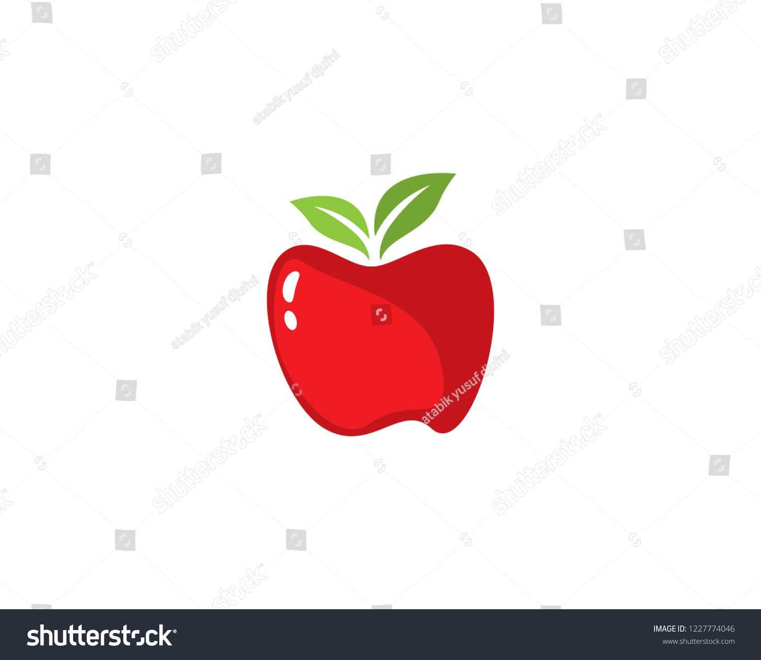 Red Apple Logo Icon Stock Vector (Royalty Free) 1227774046 | Shutterstock
