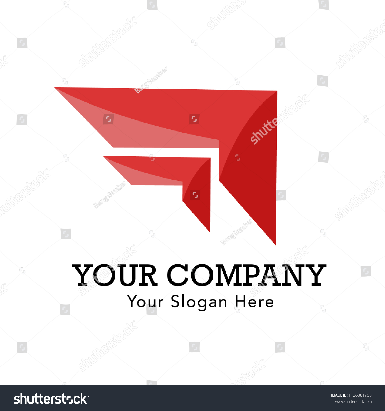 Red Arrow Logo Company Vector Stock Vector (Royalty Free) 1126381958