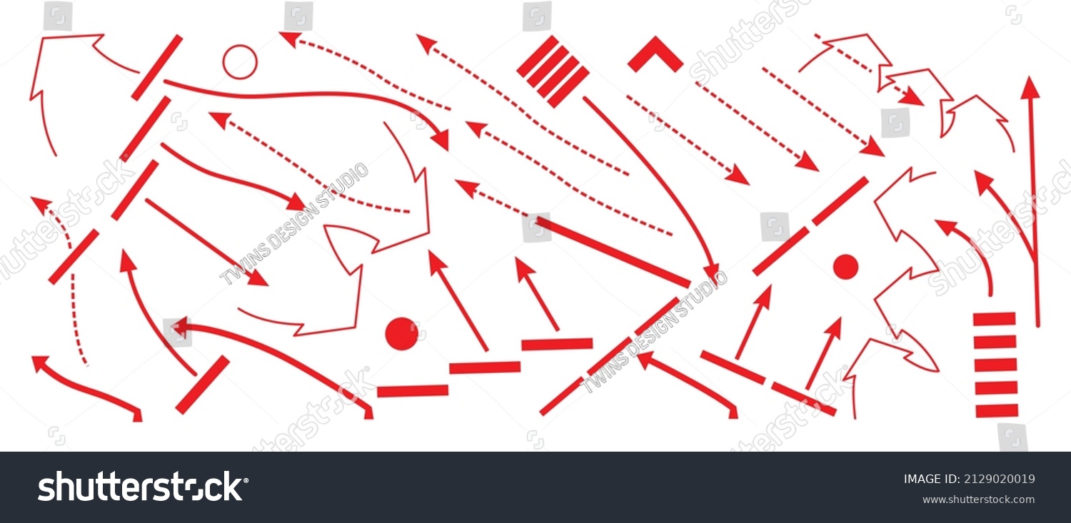 Red Arrow Vector Set Arrows Design Stock Vector (Royalty Free ...