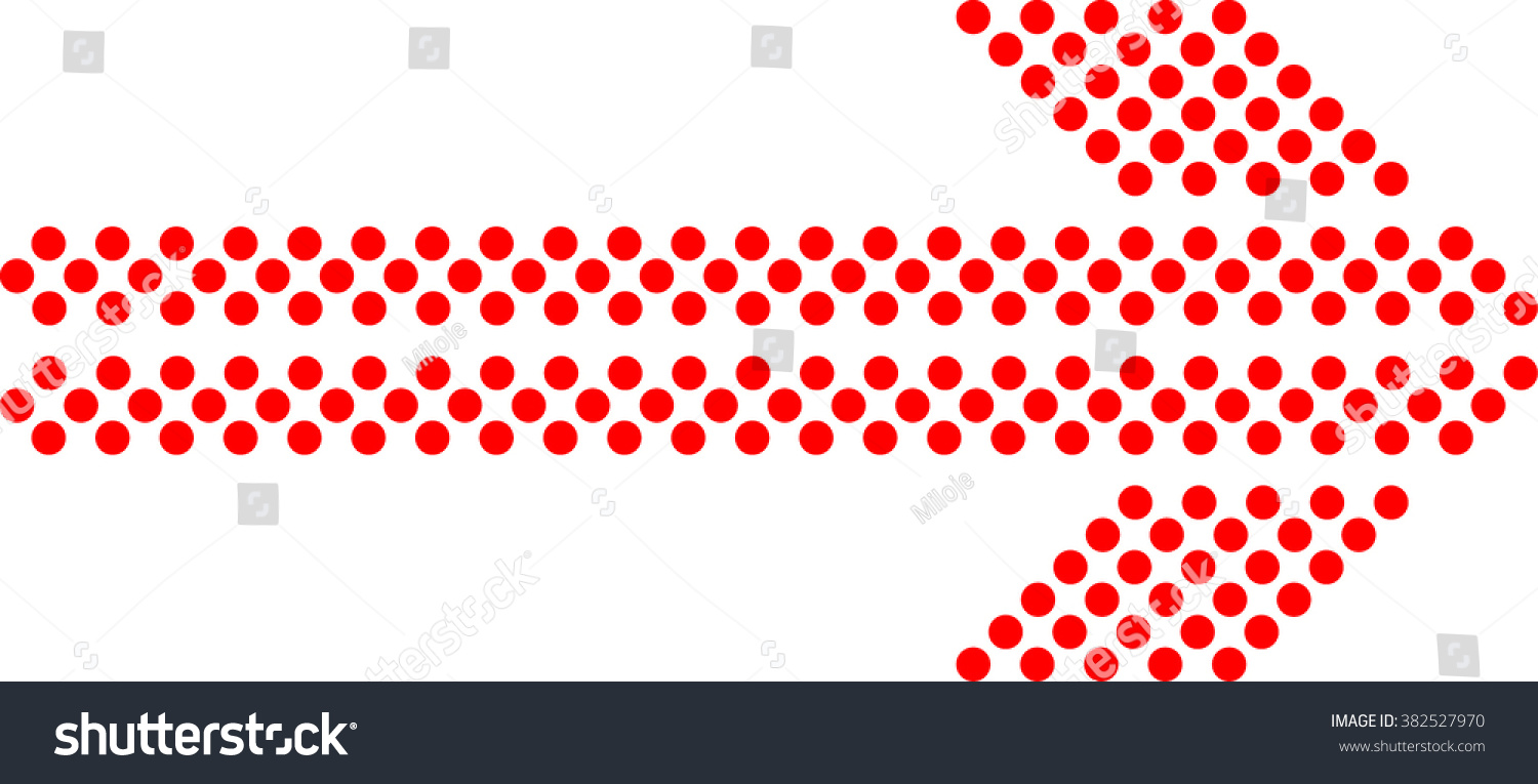 Red Arrow With Halftone Dots . Dotted Element For Your Design . Vector ...