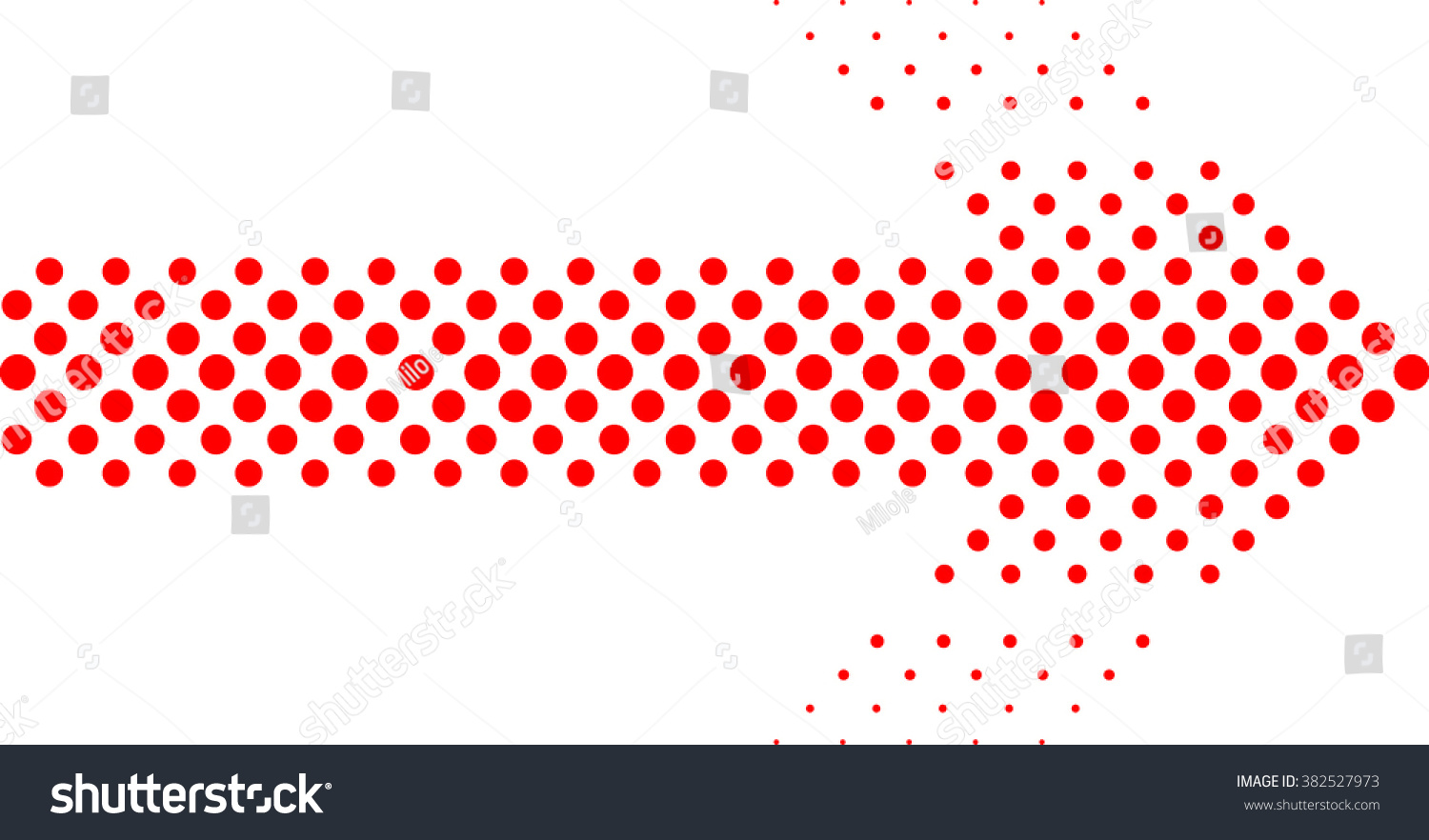 Red Arrow Halftone Dots Dotted Element Stock Vector (Royalty Free ...