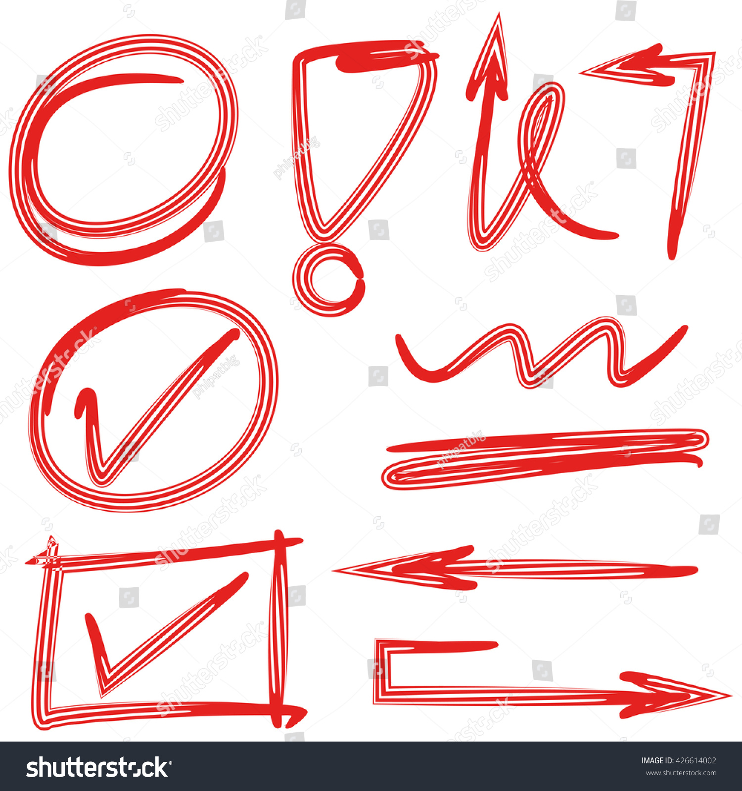 Red Arrows Red Check Mark 스톡 벡터(로열티 프리) 426614002 | Shutterstock