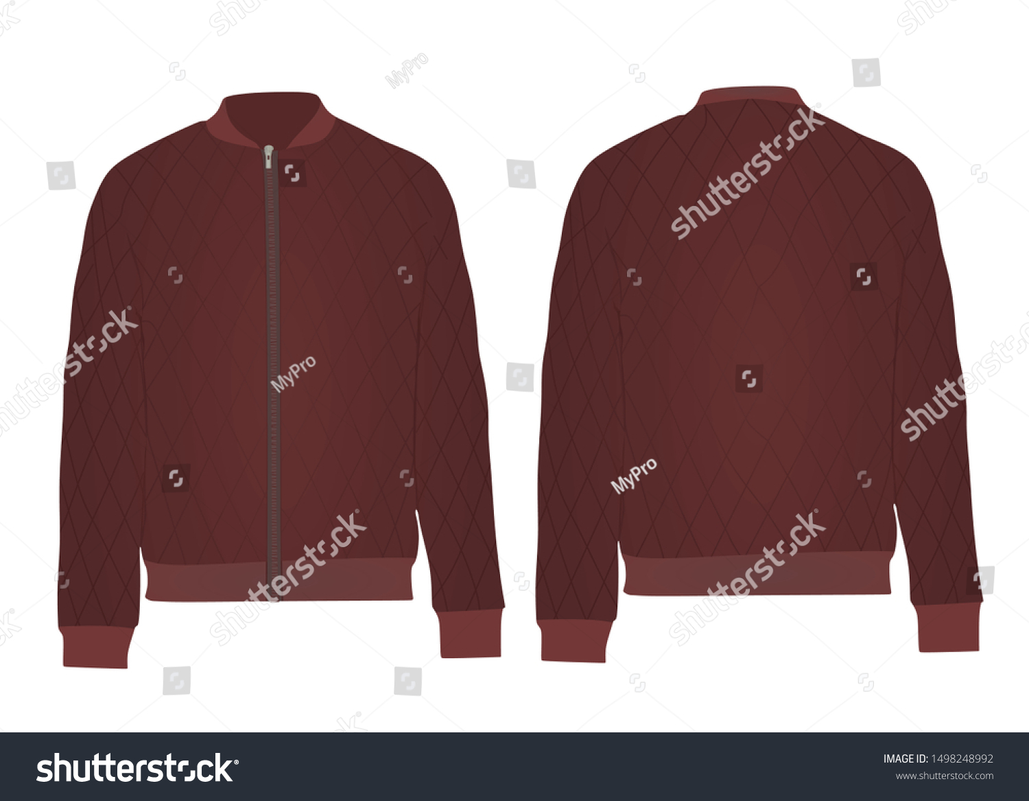 Red Autumn Jacket Vector Illustration Stock Vector (Royalty Free ...