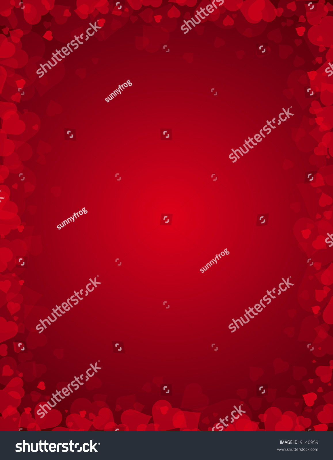 Red Background Valentines Day Vector Illustration Stock Vector (Royalty ...