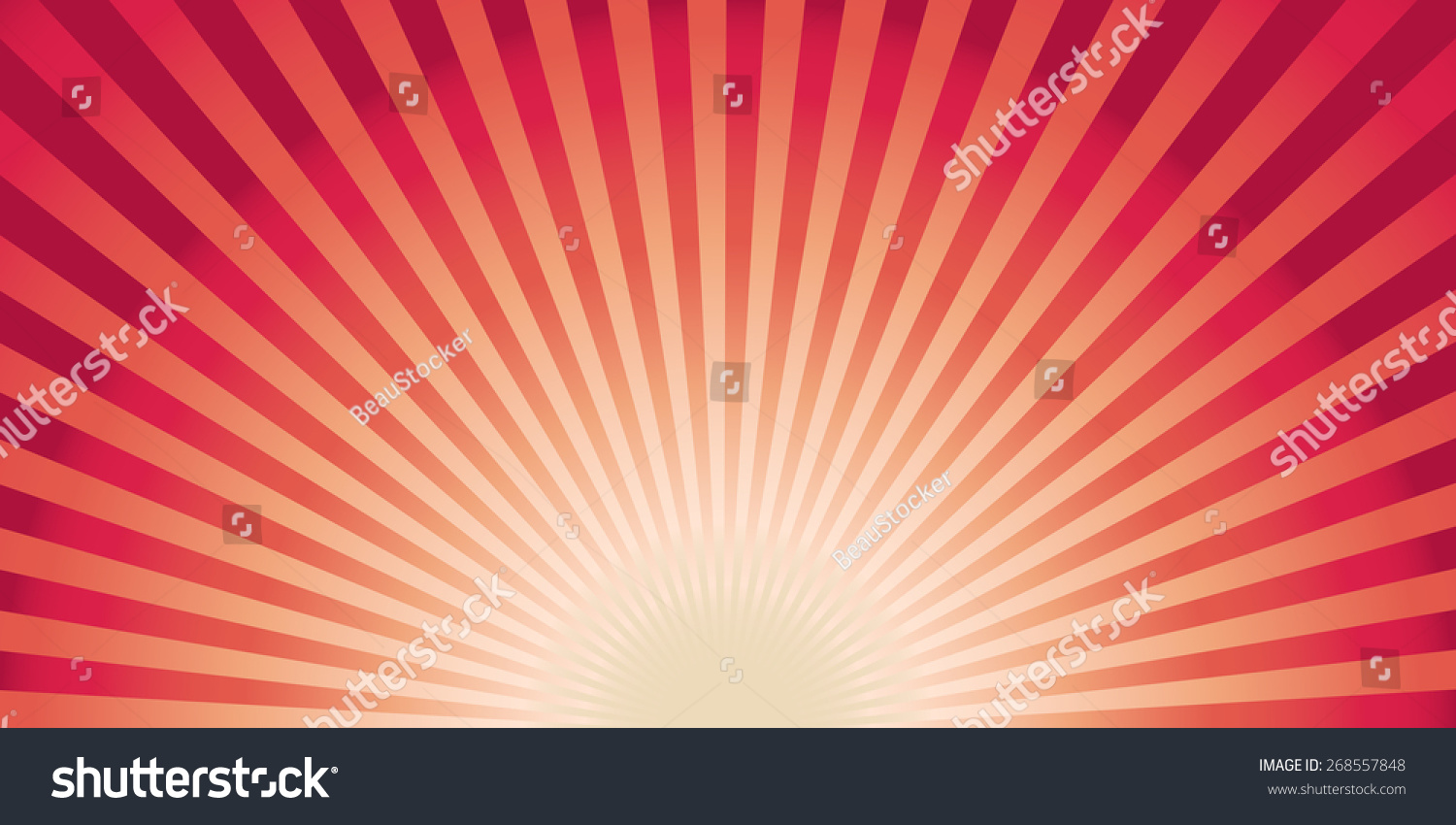 Red Background Half Sunburst Vector Stock Vector (Royalty Free) 268557848