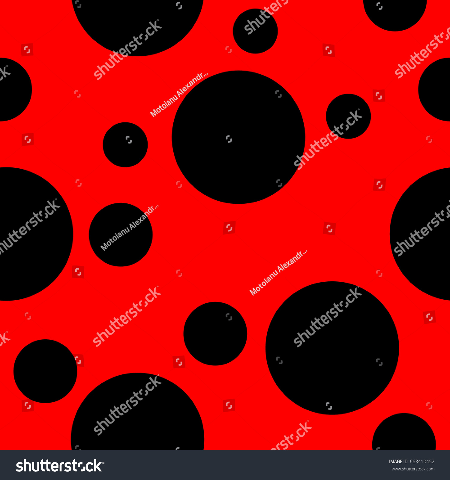 Red Background Black Spots Vector Stock Vector (Royalty Free) 663410452 ...