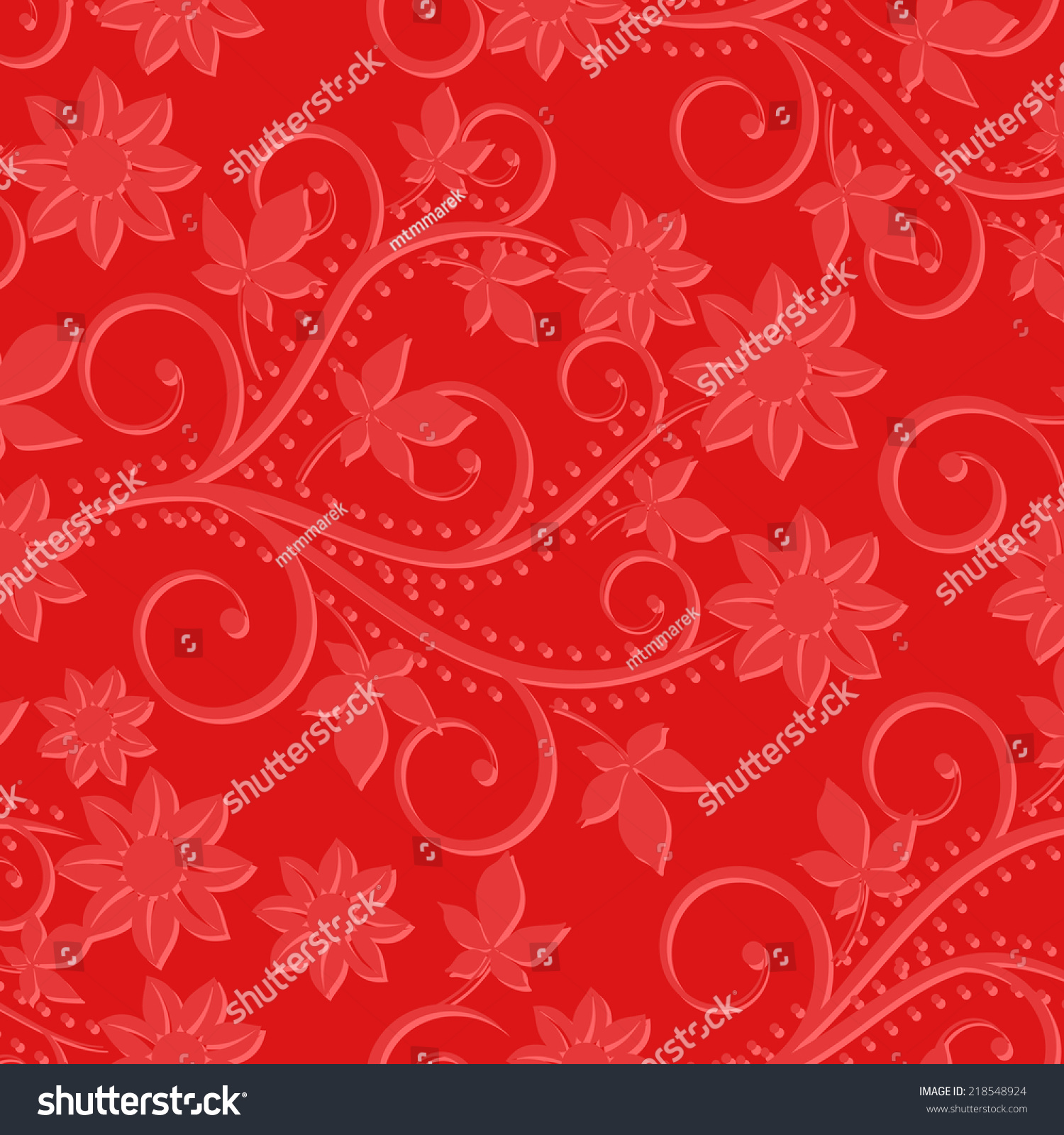 Red Background Floral Ornaments Stock Vector (Royalty Free) 218548924 ...