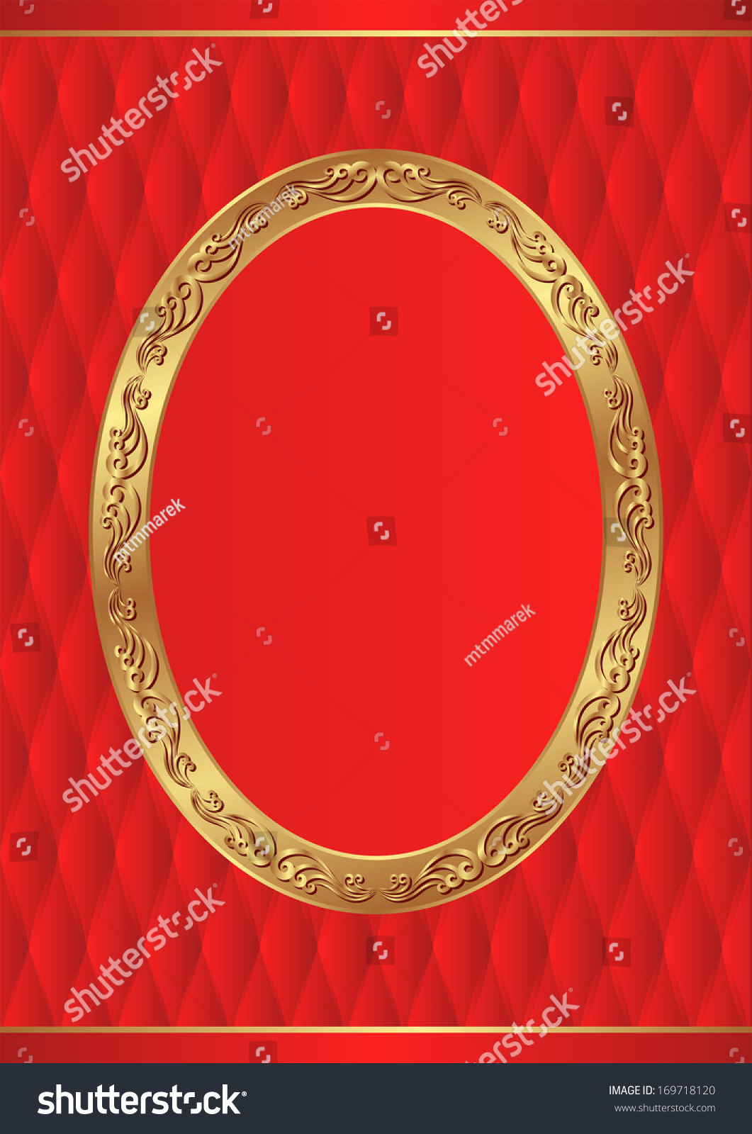 Red Background Golden Frame 库存矢量图（免版税）169718120 | Shutterstock