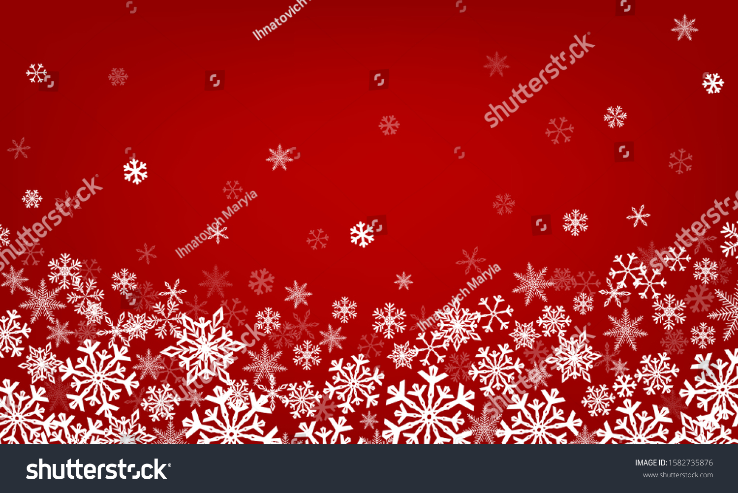 Red Background Snowflakes Vector Illustration Stock Vector (Royalty ...