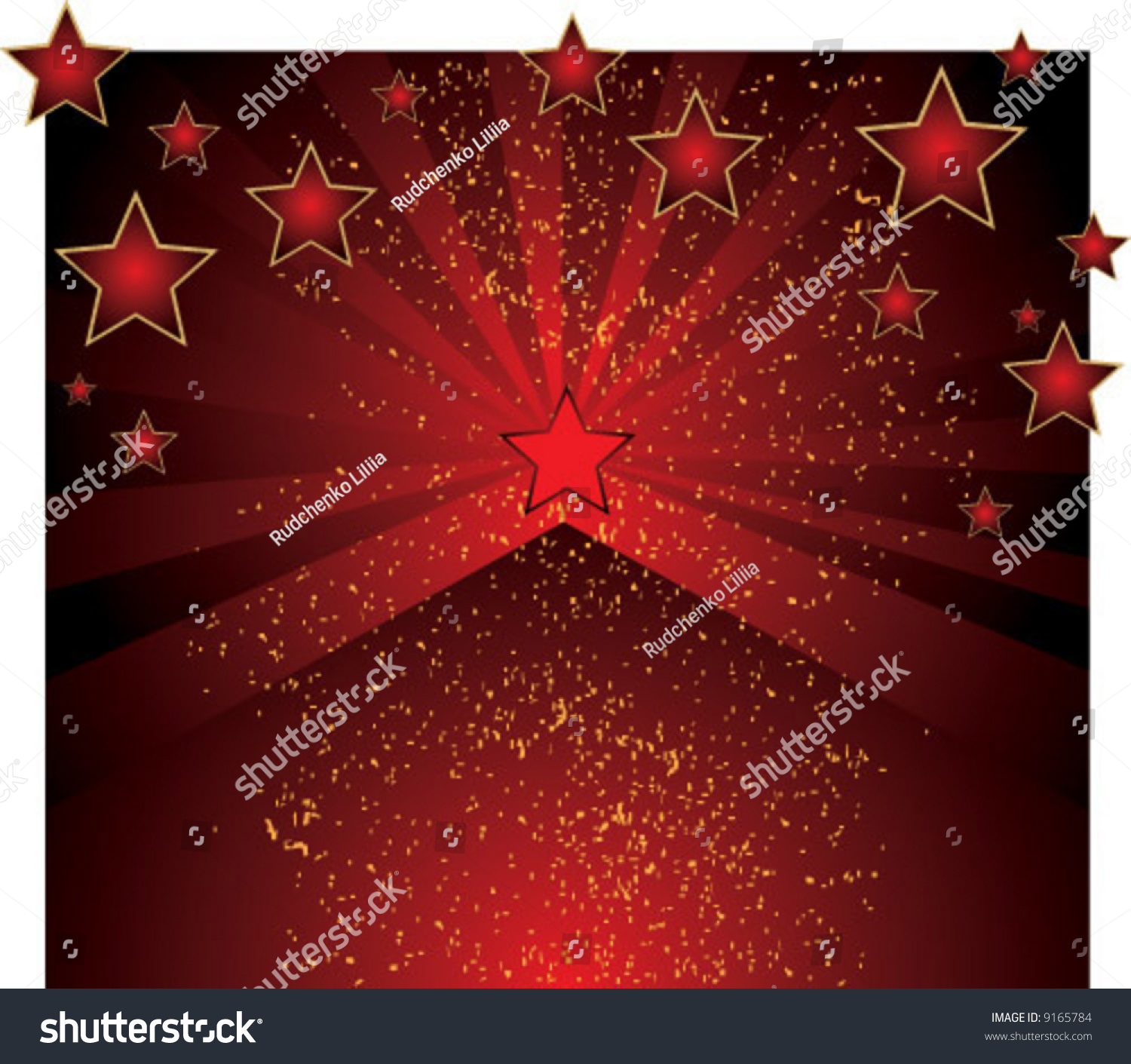 Red Background Stars Stock Vector (Royalty Free) 9165784 | Shutterstock