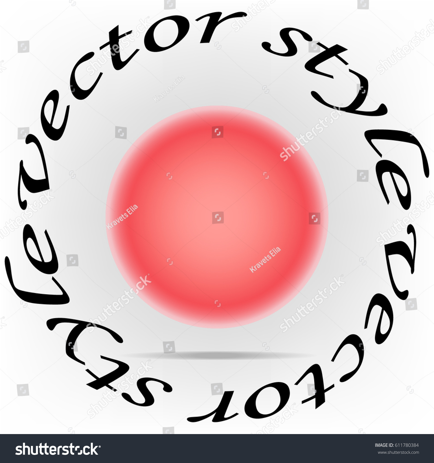 Red Ball Black Vector Illustration Stock Vector (Royalty Free ...