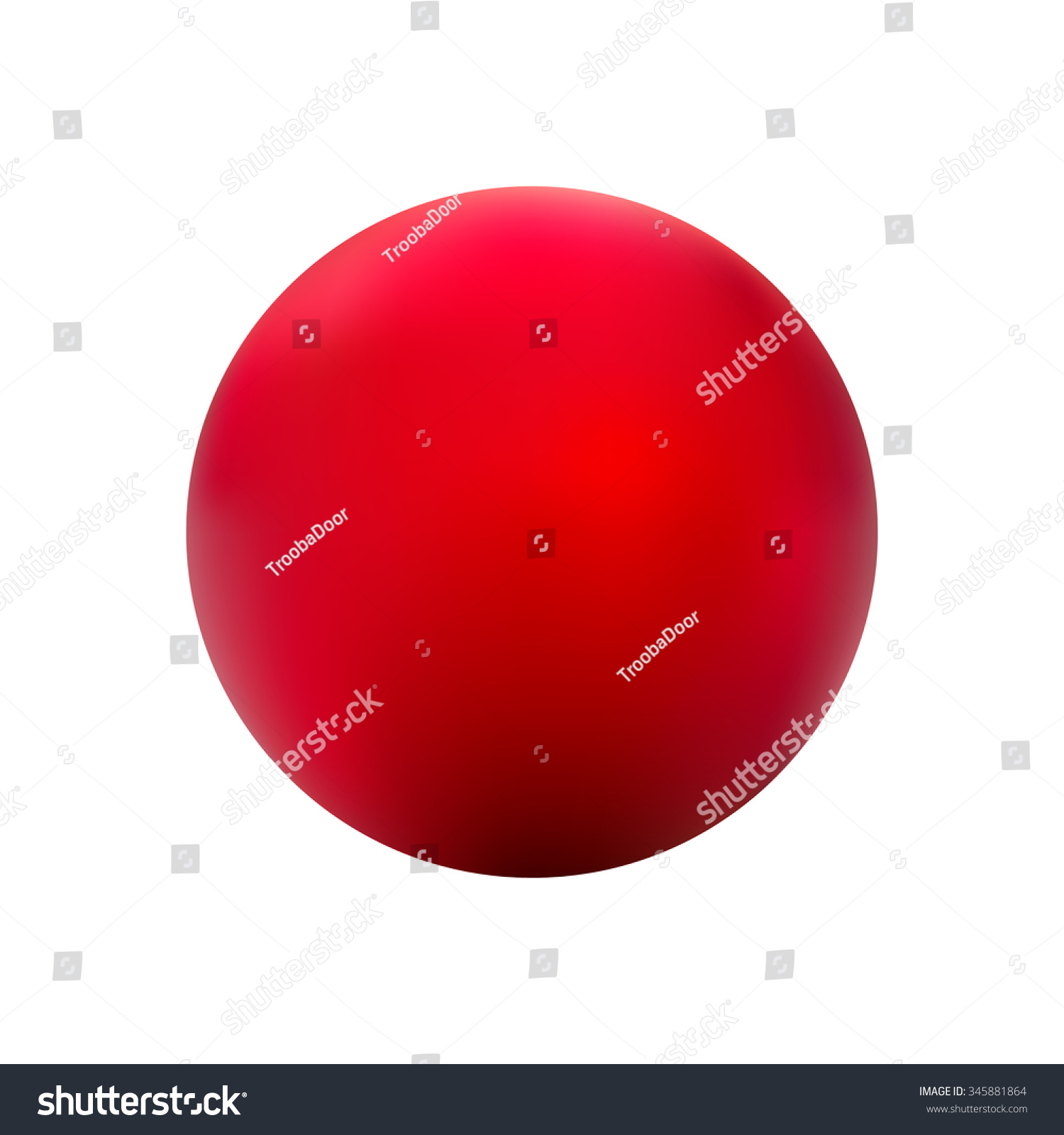 Red Ball Vector On White Background Stock Vector (Royalty Free ...