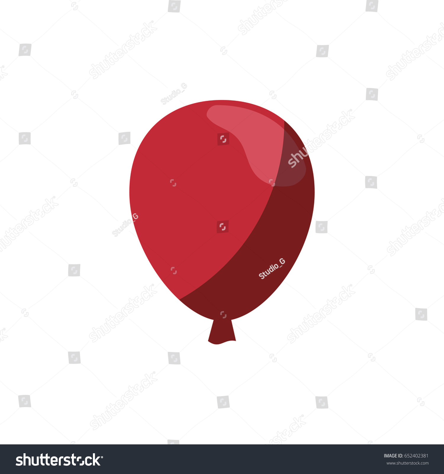 Red Balloon Icon Stock Vector (Royalty Free) 652402381 | Shutterstock