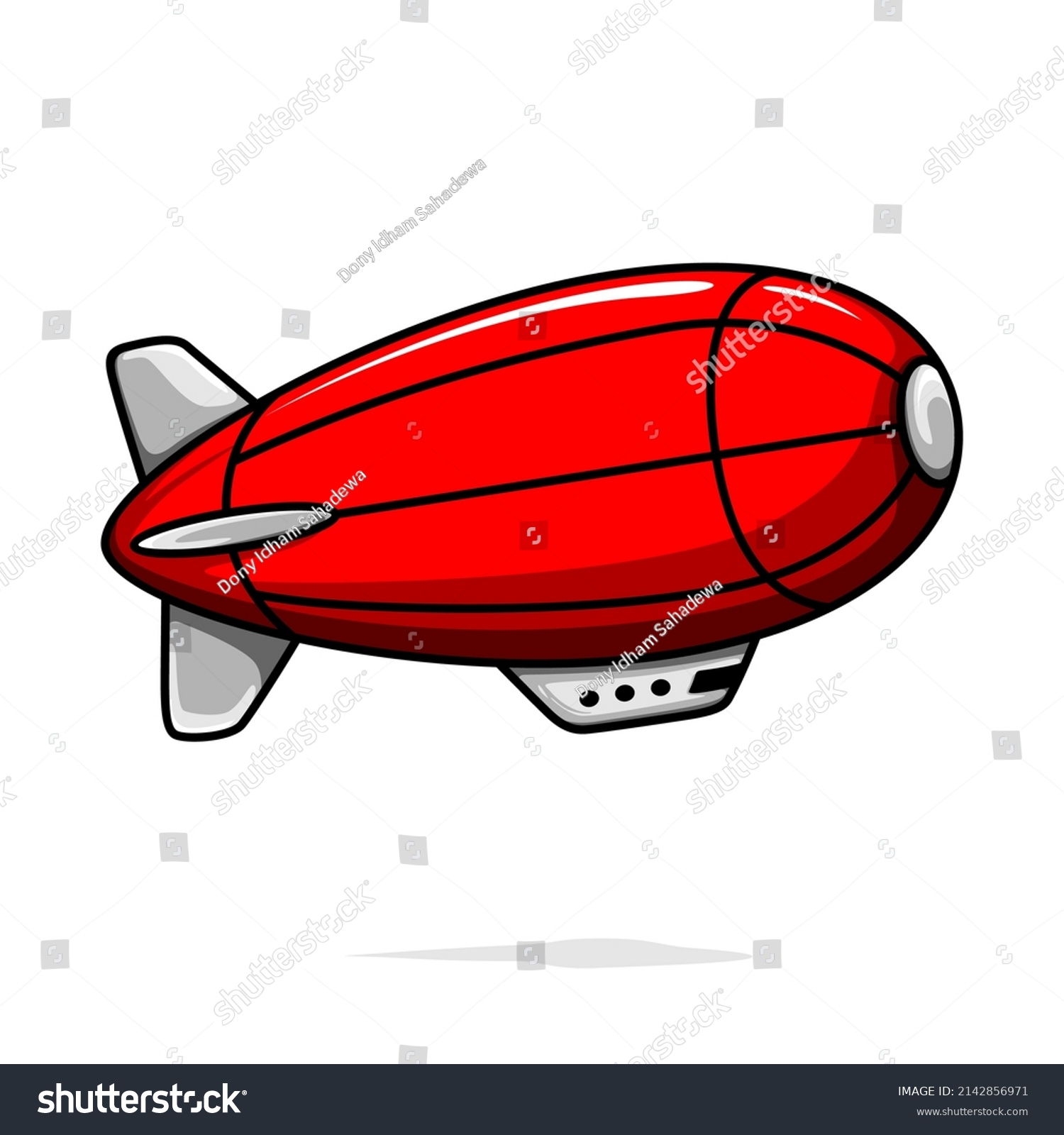 Red Balloon Tcclass Blimp Vector Isolated Stock Vector (Royalty Free ...