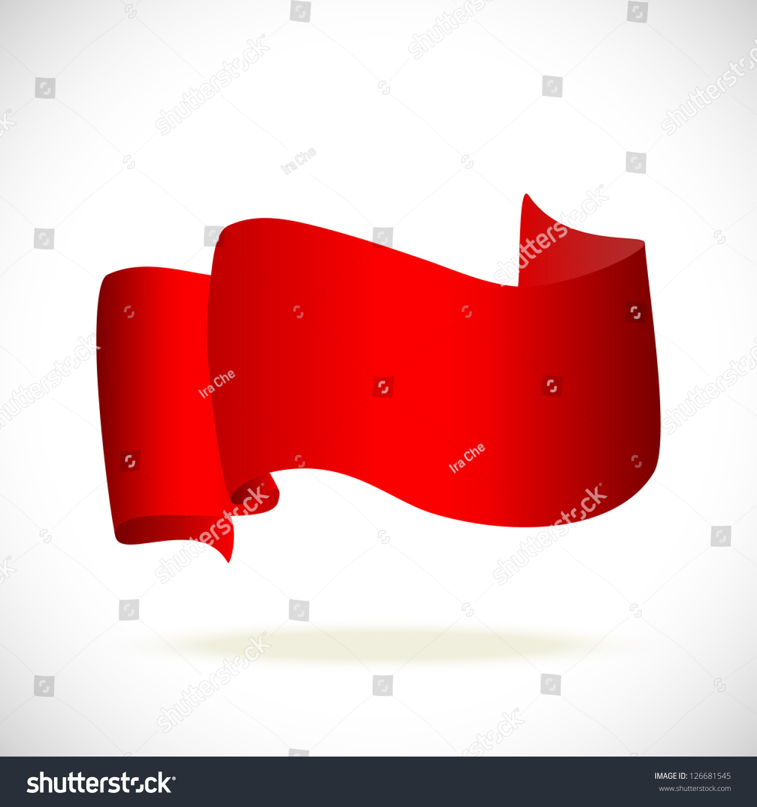 Red Banner Text Isolated Stock Vector (Royalty Free) 126681545 ...