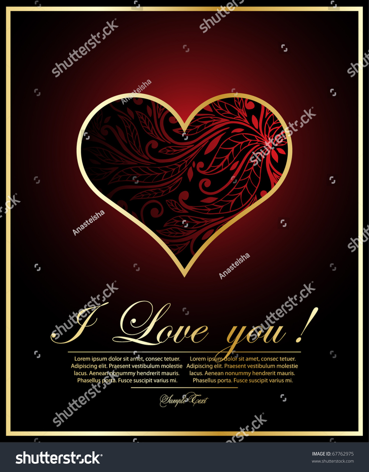 Red Beautiful Heart Stock Vector (Royalty Free) 67762975 | Shutterstock