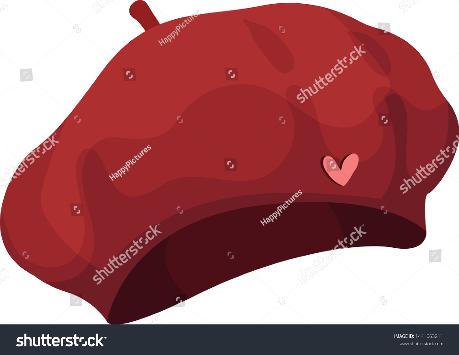 Red Beret Vector Illustration On White Stock Vector (Royalty Free ...