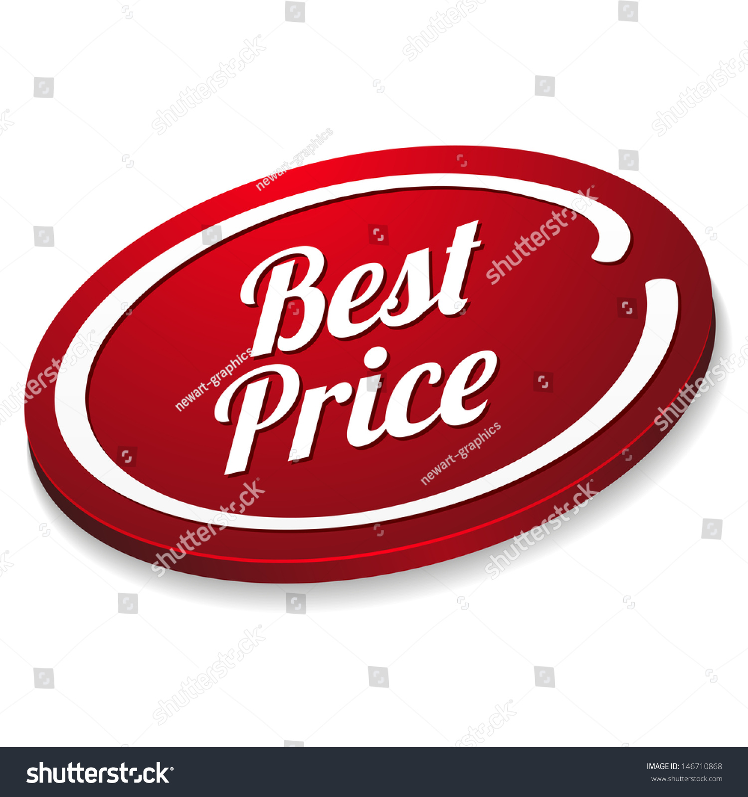 Red Best Price Button Stock Vector (Royalty Free) 146710868