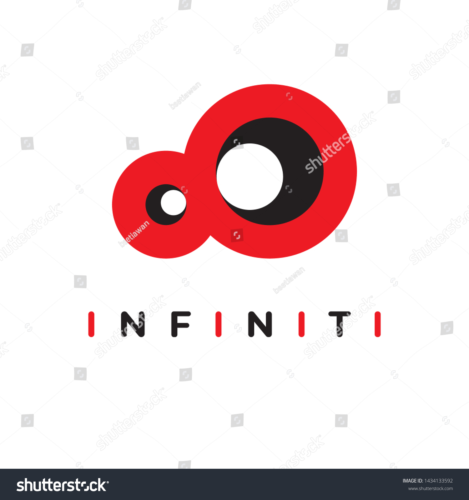 Redblack Infinity Vector Logo Template Stock Vector (Royalty Free ...