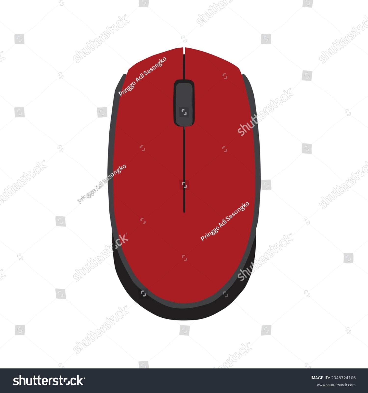 Red Black Laptop Mouse Simple Vector Stock Vector (Royalty Free ...
