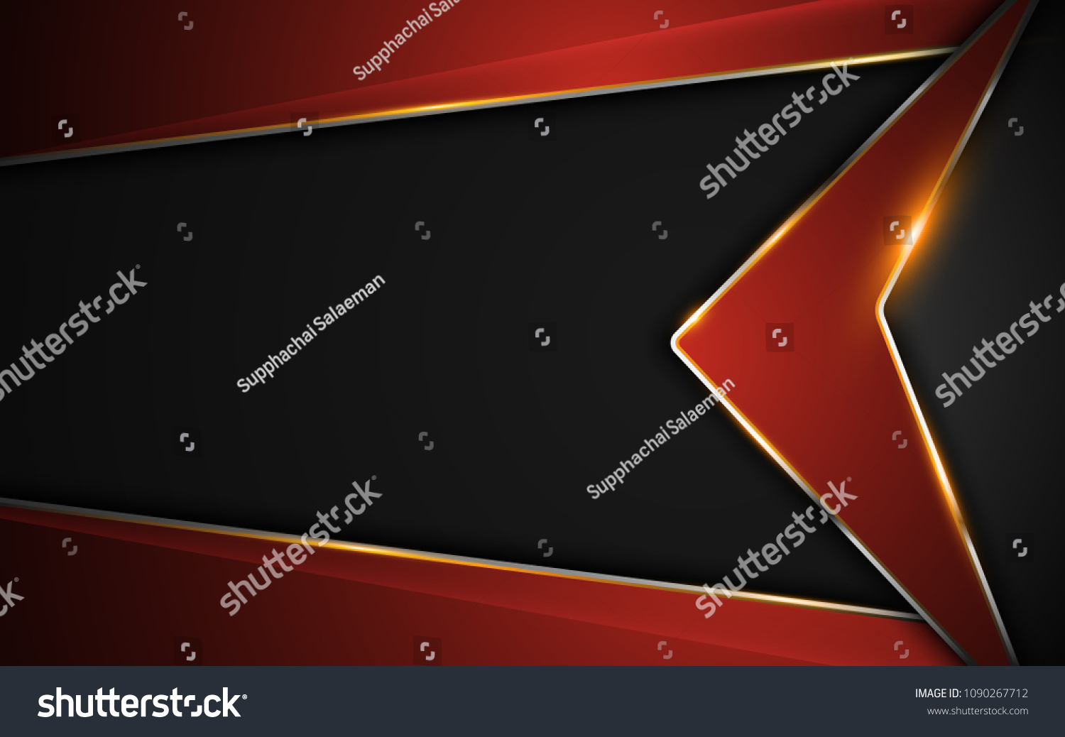 Red Black Metallic Template Design Background Stock Vector (Royalty ...