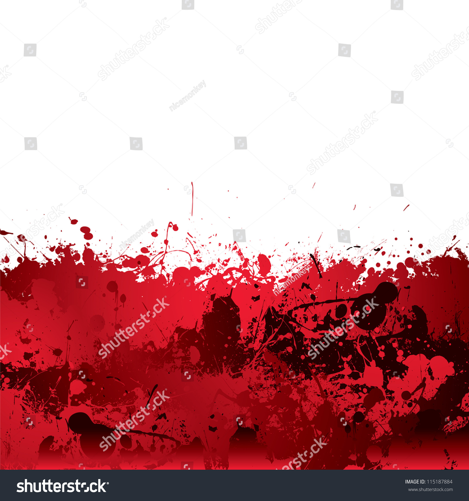 Red Blood Splatter Background Dribble Effect Stock Vector (Royalty Free ...