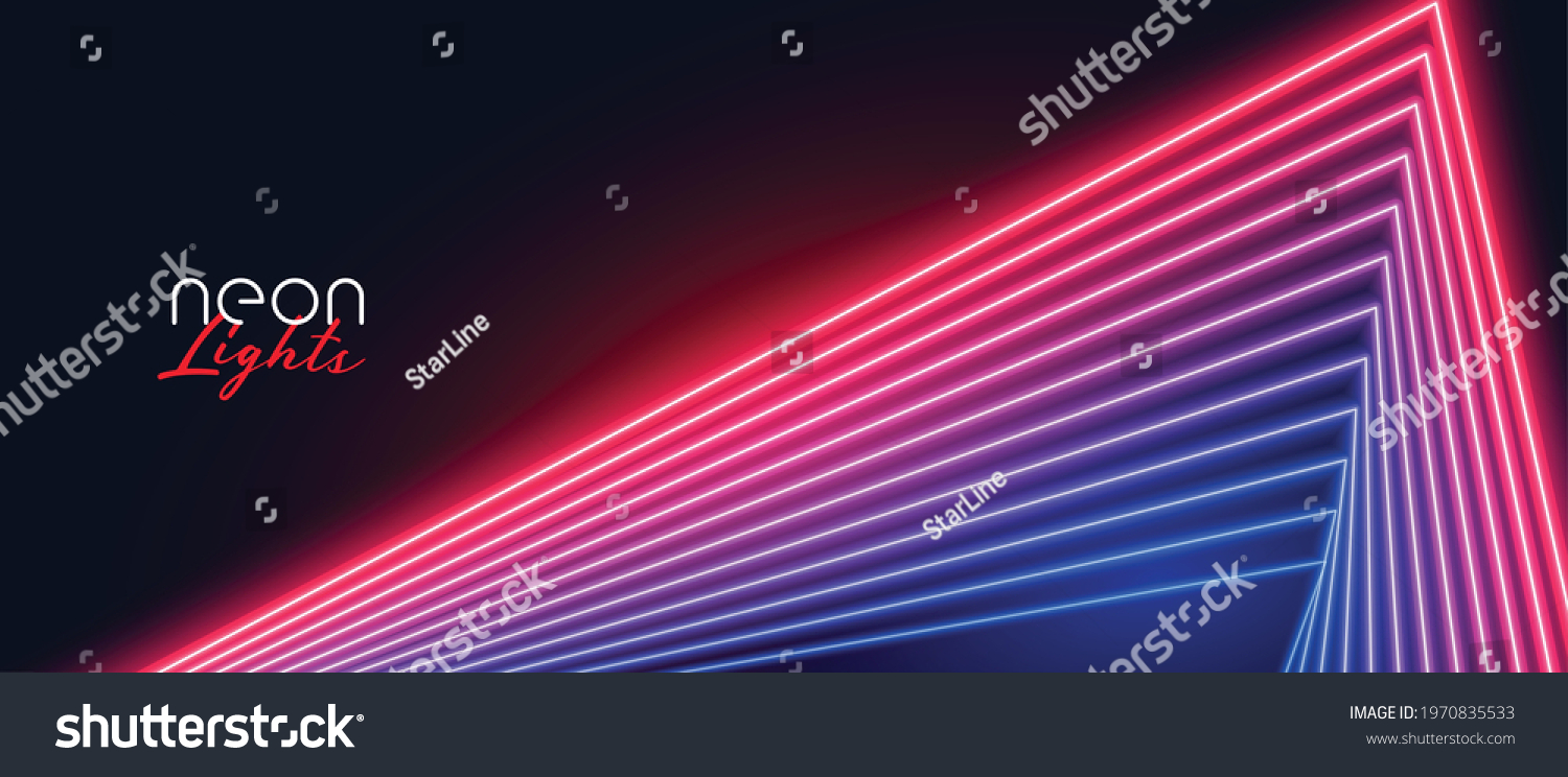 Red Blue Neon Lines Effect Background Stock Vector (Royalty Free ...