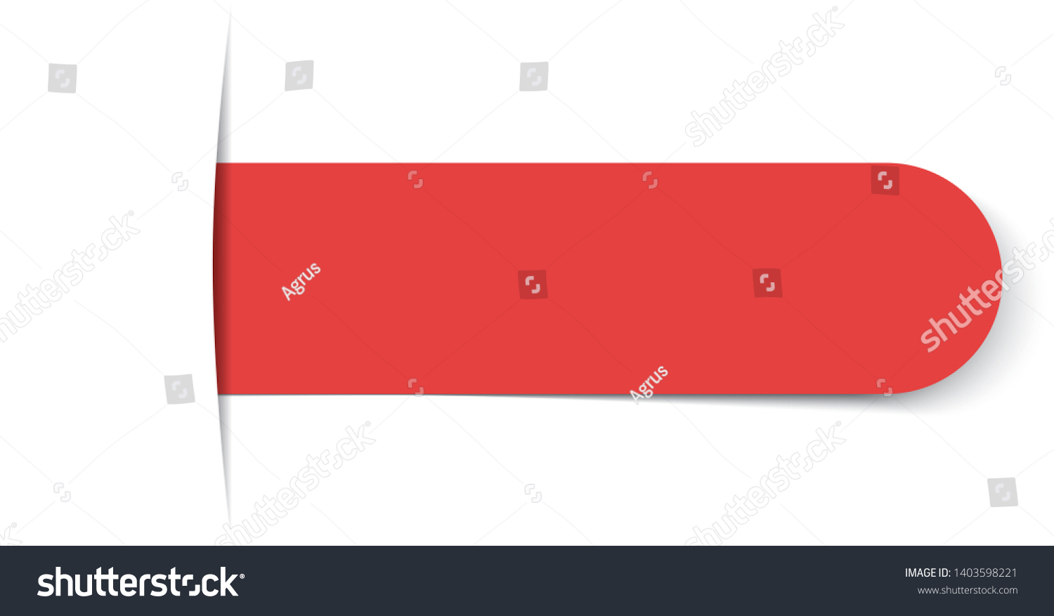 Red Bookmark Vector Banner Shadow Stock Vector (Royalty Free ...