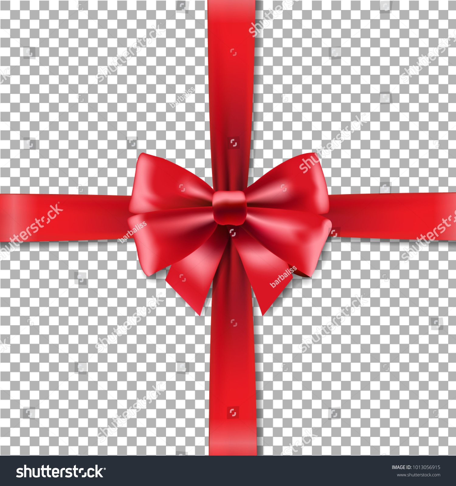 Red Bow Transparent Background Gradient Mesh Stock Vector (Royalty Free ...