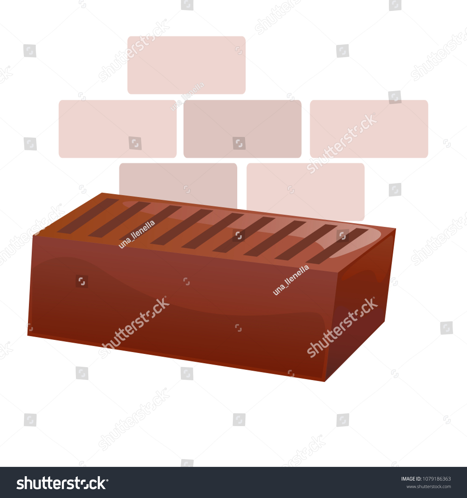 Red Brick Vector Illustration Stock Vector (Royalty Free) 1079186363