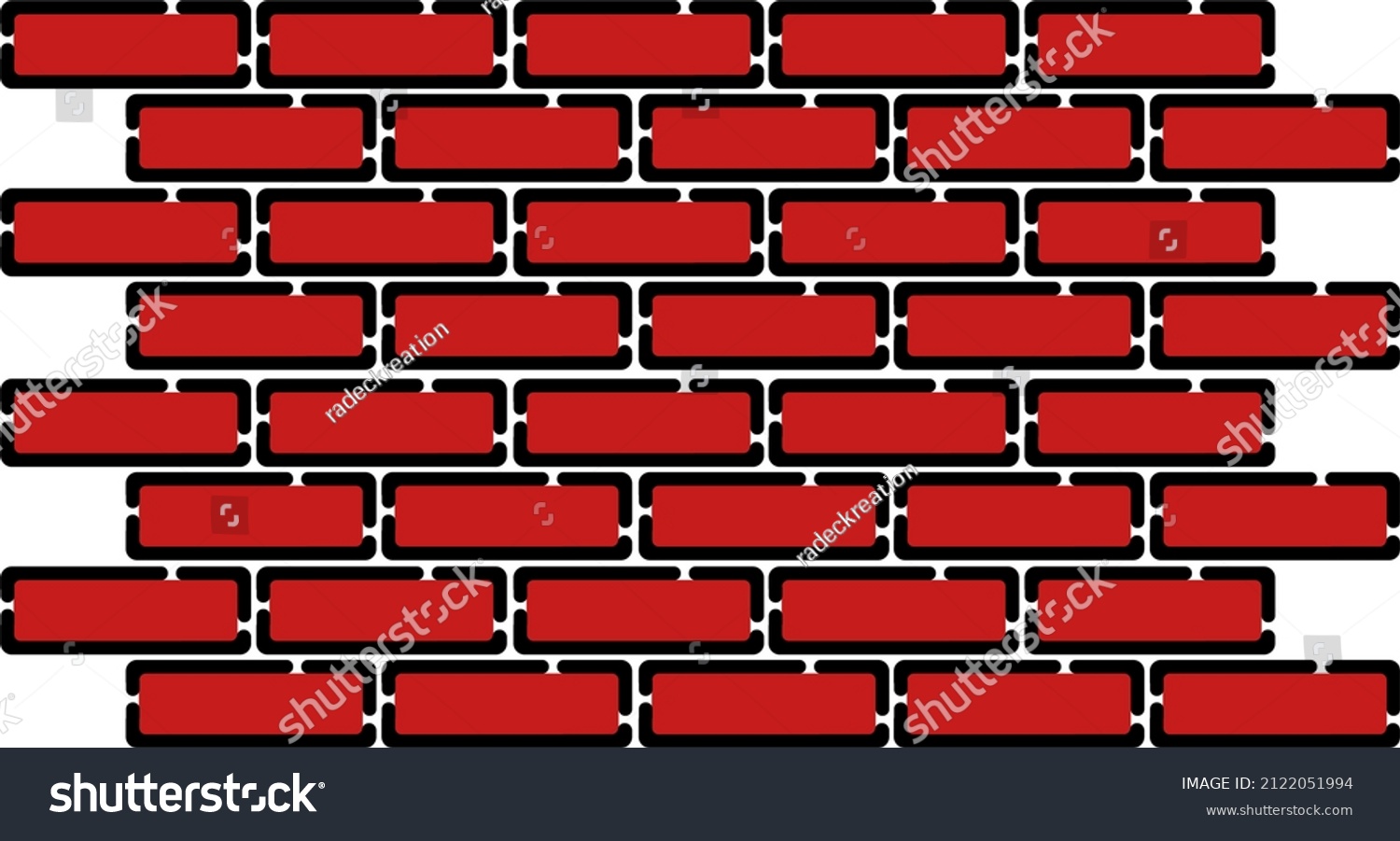Red Brick Wall Illustration Vector Stock Vector (Royalty Free ...