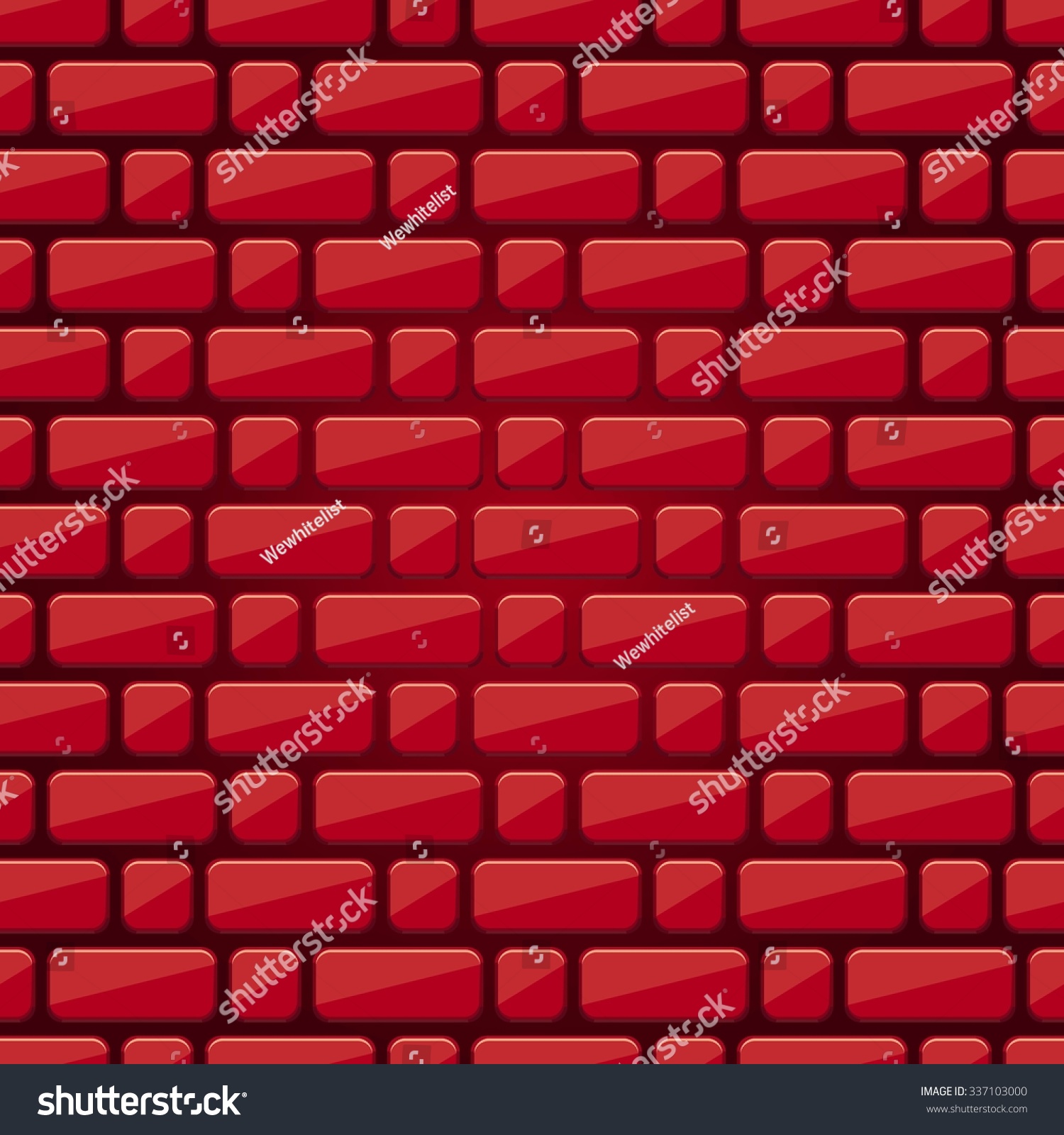 Red Brick Wall Red Brick Vector Stock Vector (Royalty Free) 337103000 ...