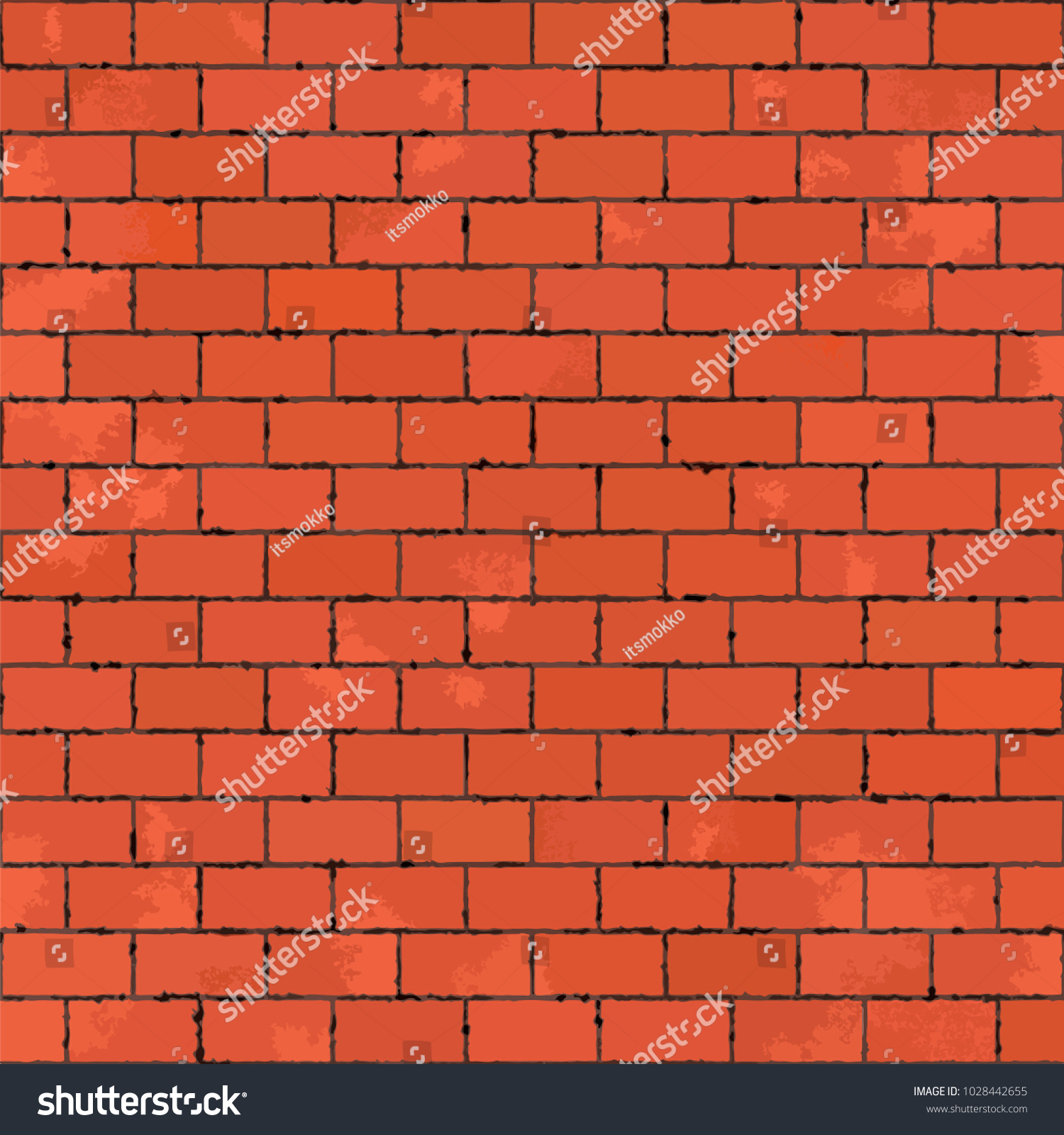 Red Brick Wall Seamless Texture Vector Stock Vector (Royalty Free ...