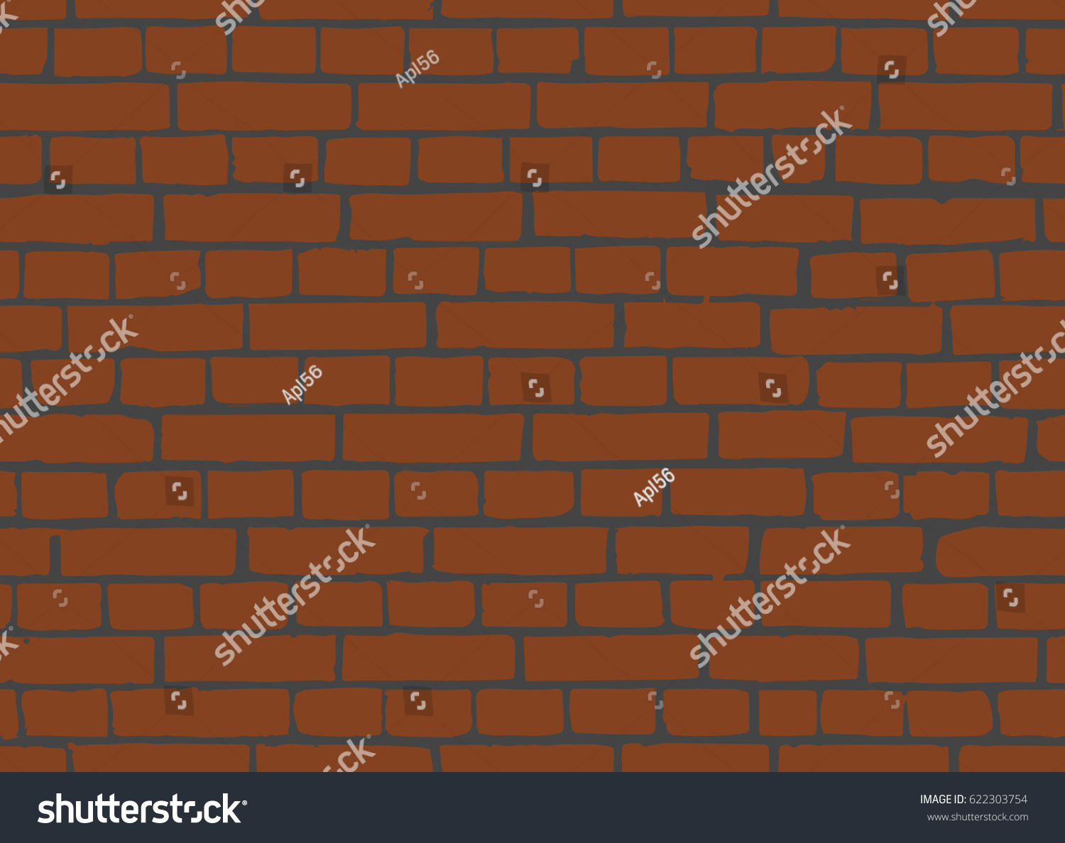 Red Brick Wall Seamless Vector Illustration Stock Vector (Royalty Free ...