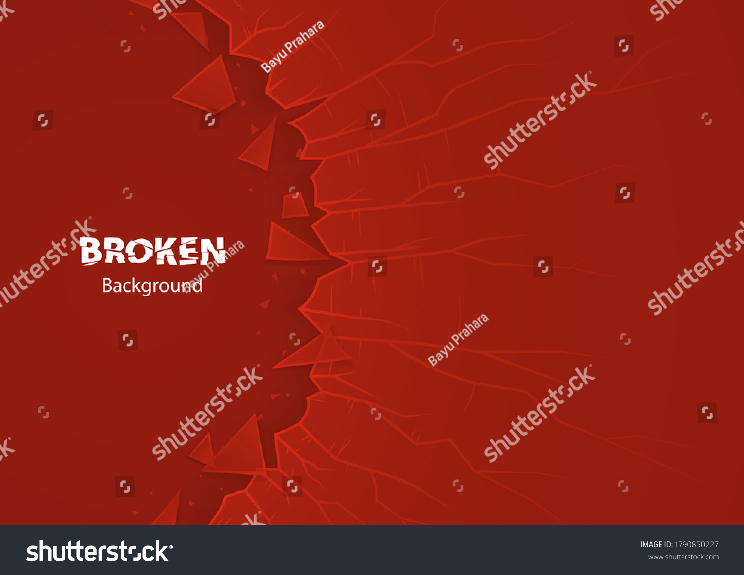 Red Broken Glass Background Vector Eps Stock Vector (Royalty Free ...